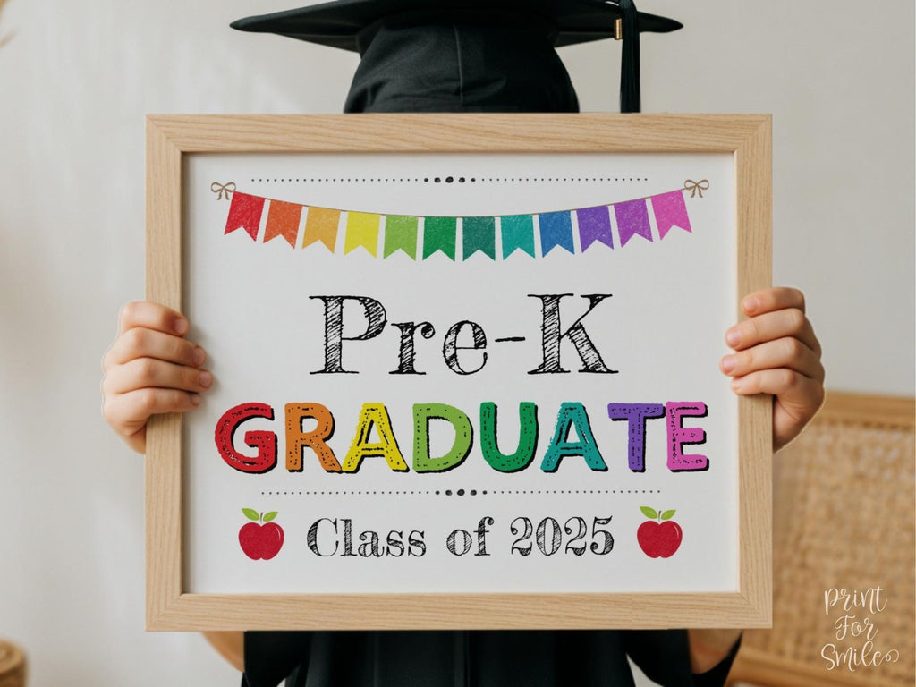 Pre-K Graduate Sign Graduation PRINTABLE Photo Prop, Last Day Of Pre-K