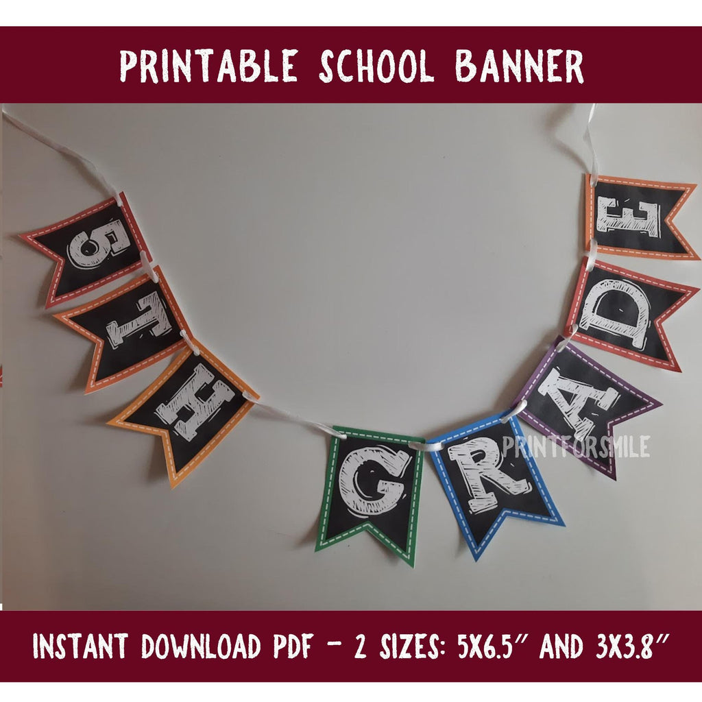 First Day Of 5th Grade Banner PRINTABLE