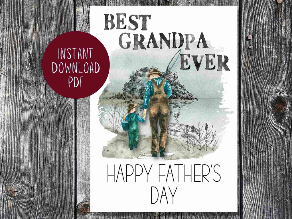 Grandpa Fathers Day Card Printable Grandad