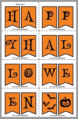 Printable Happy Halloween Banner