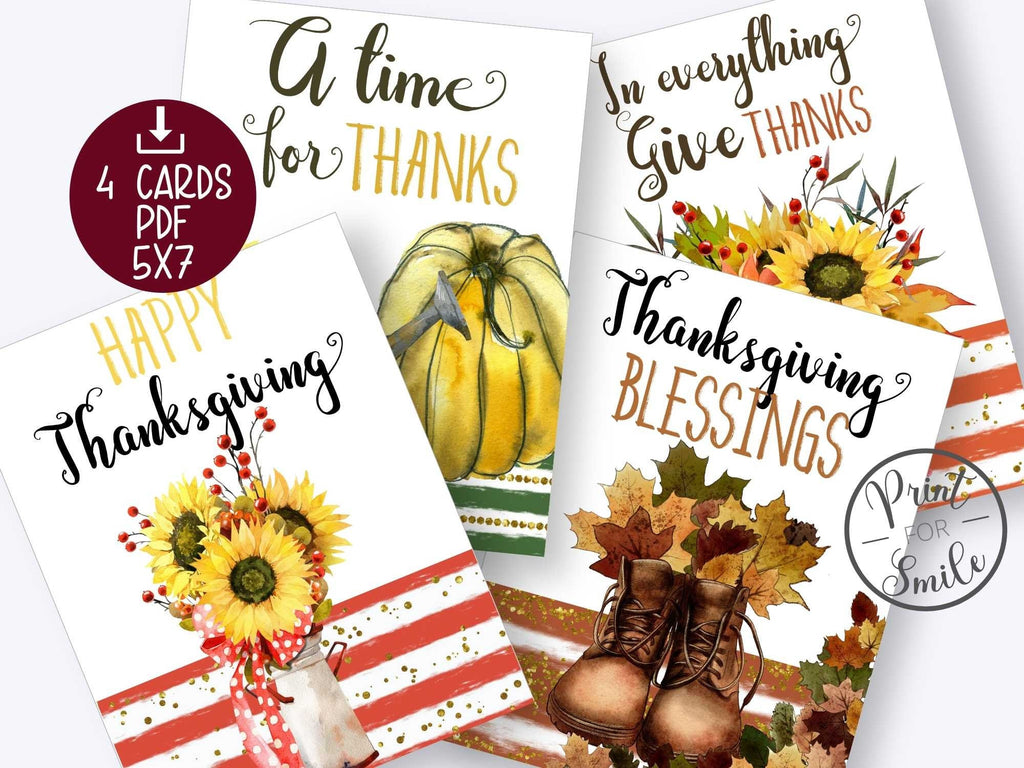 Thanksgiving Cards Set PRINTABLE