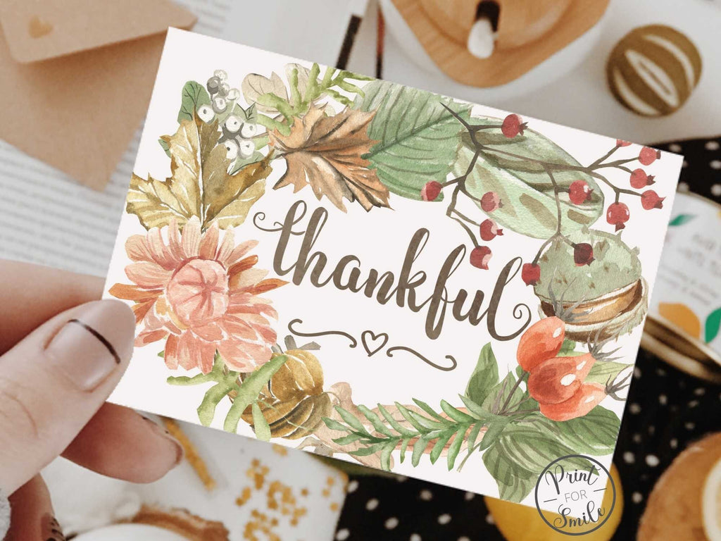 Thankful Card PRINTABLE Thanksgiving