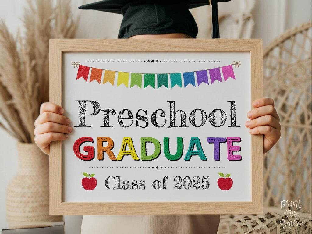 Preschool Graduation Sign Graduate, PRINTABLE Last Day Of Preschool, P