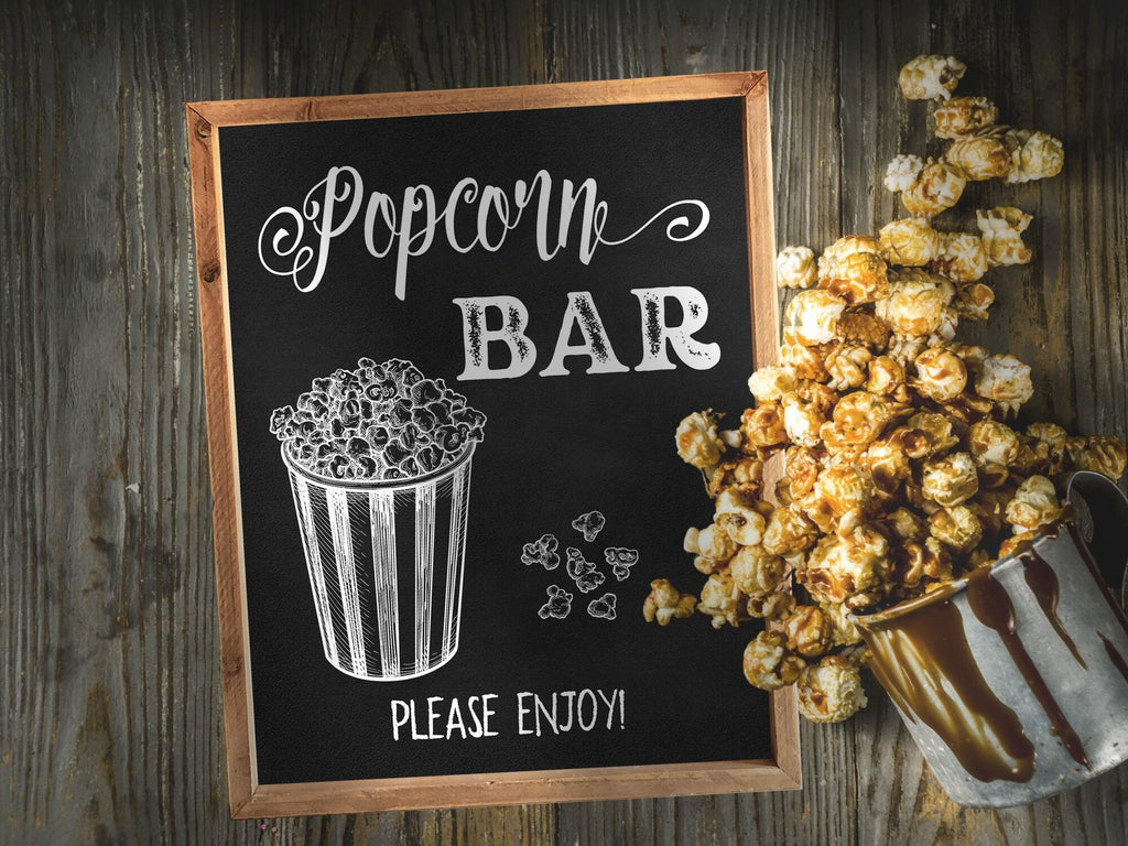 Graduation Popcorn Bar Sign PRINTABLE Graduation Party Decorations