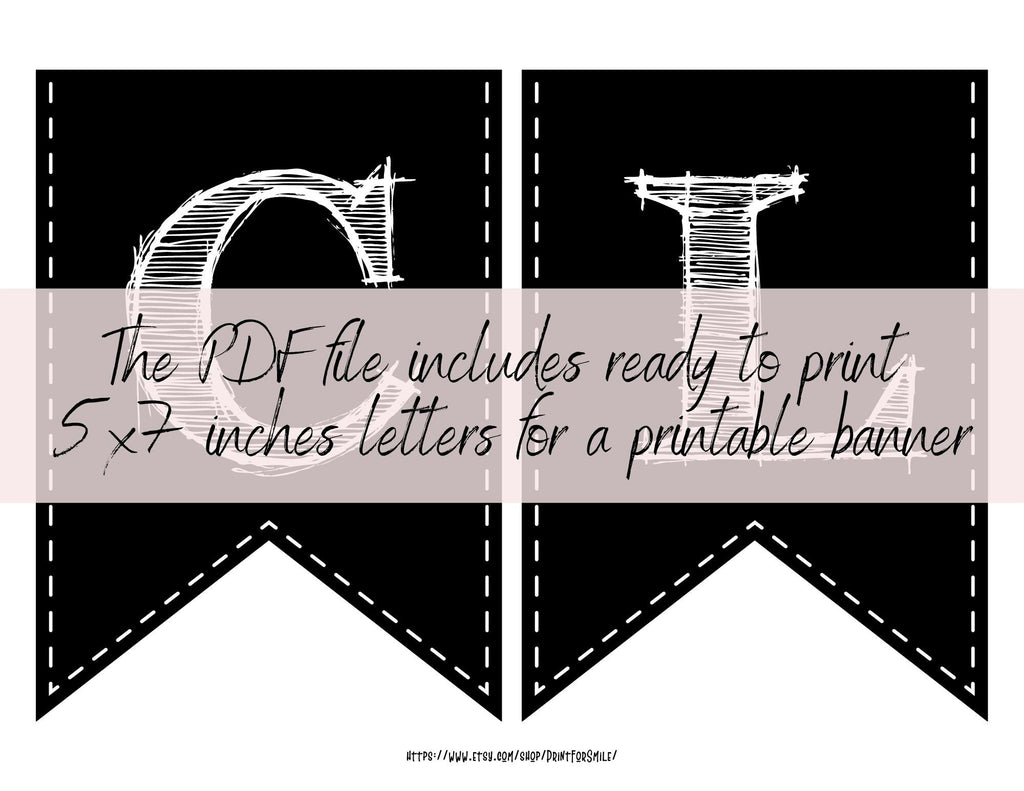 Class Of 2025 Banner Printable Graduation Party Decorations