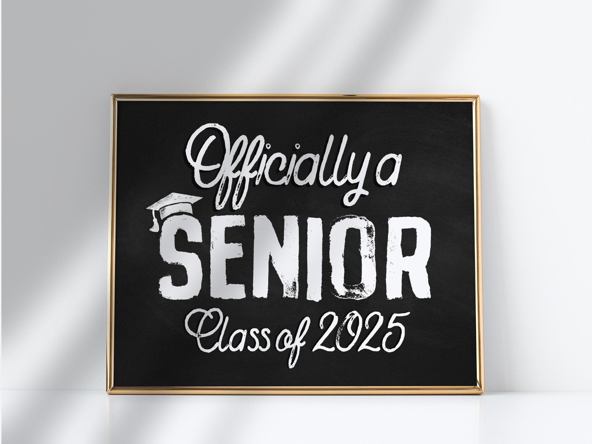 First Day Of Senior Year Sign Class Of 2025, 12th Grade Sign PRINTABLE