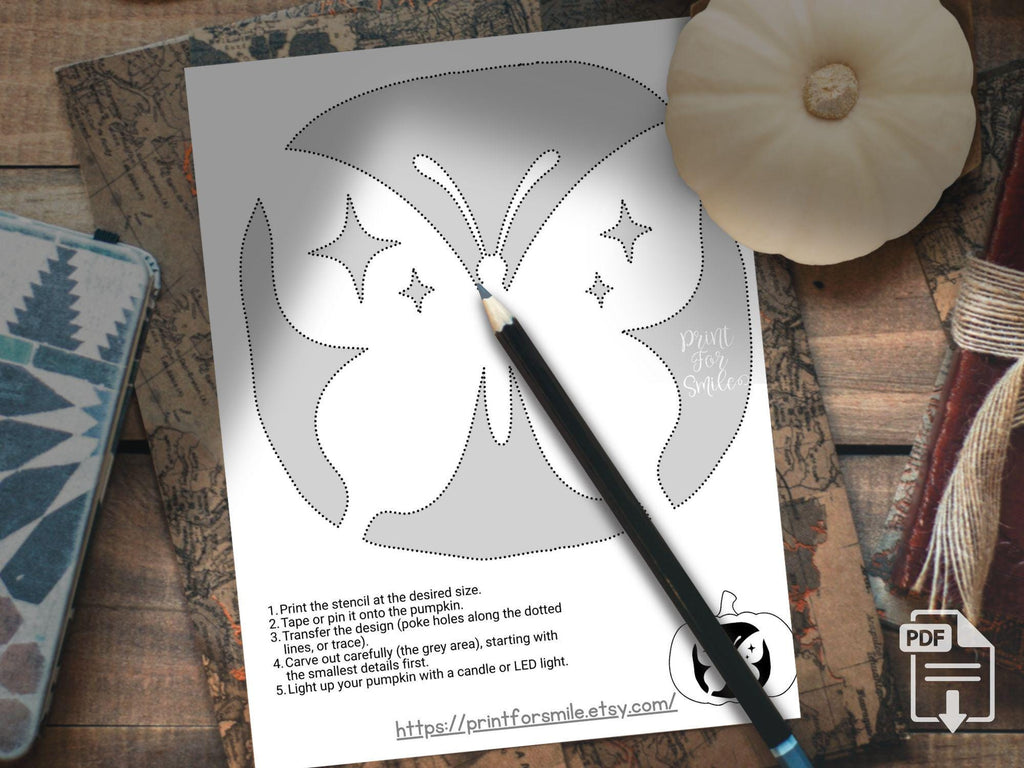 Magic Pumpkin Carving Stencil Set | Printable Templates – Mystical Fan