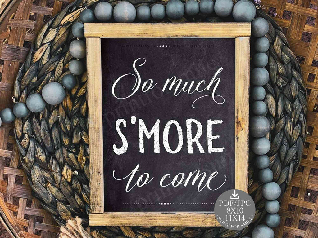 Graduation S'more Sign PRINTABLE Party Decorations Chalkboard