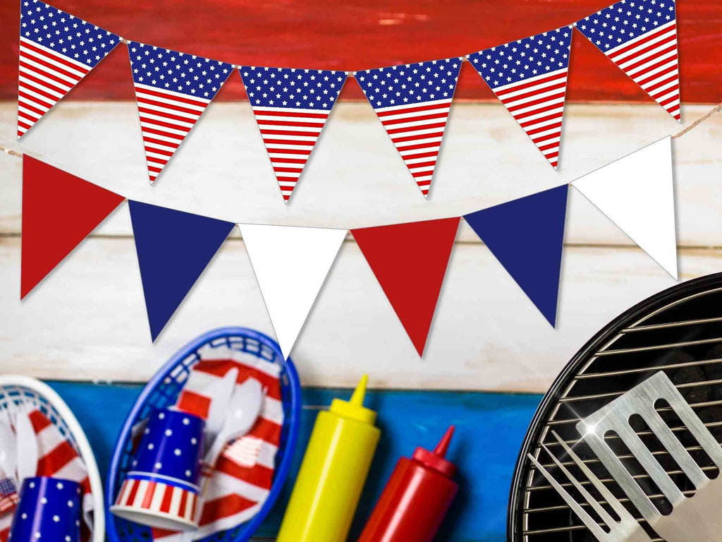 Patriotic Banner PRINTABLE Patriotic Bunting Red White And Blue - 3 St