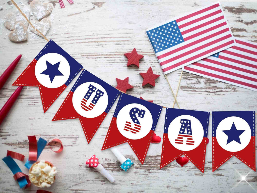 USA Banner Patriotic Banner Printable