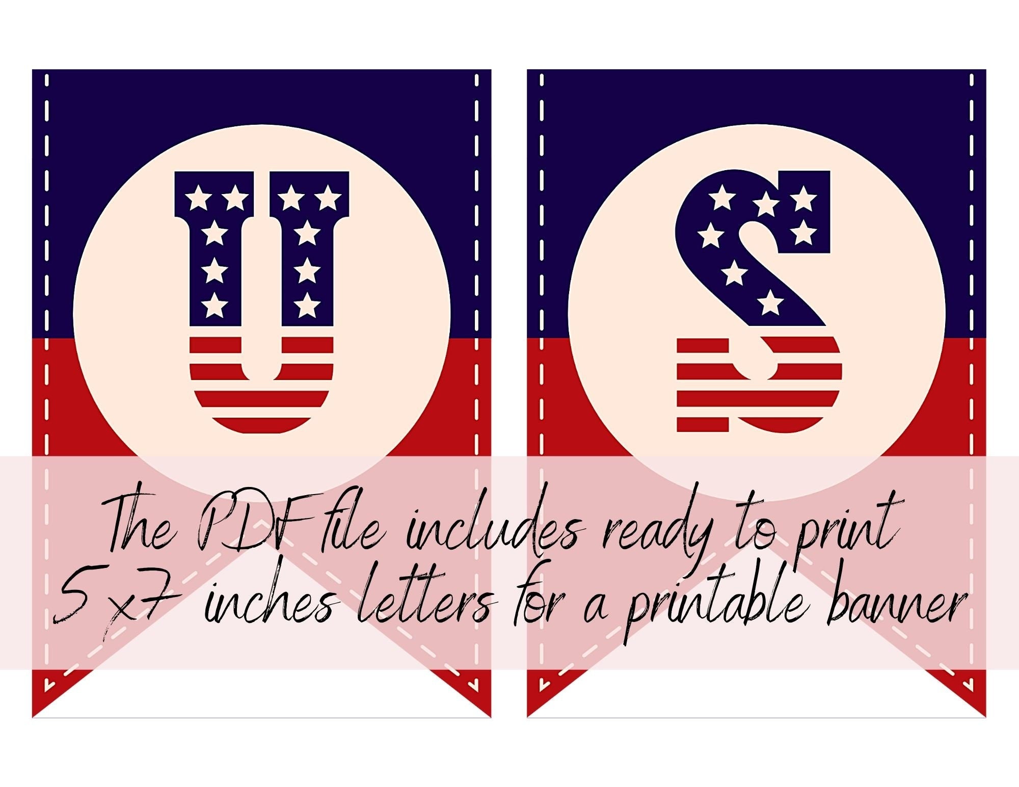 USA Banner Patriotic Banner Printable