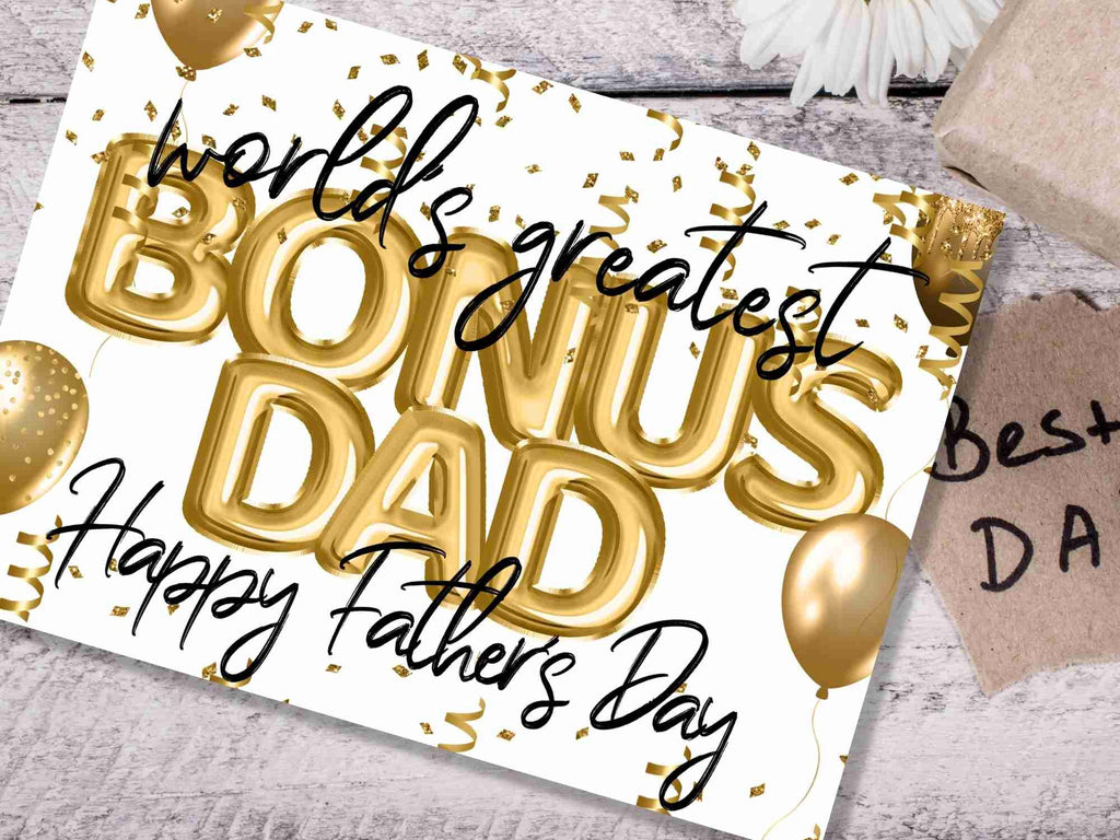 Fathers Day Card For Bonus Dad Printable