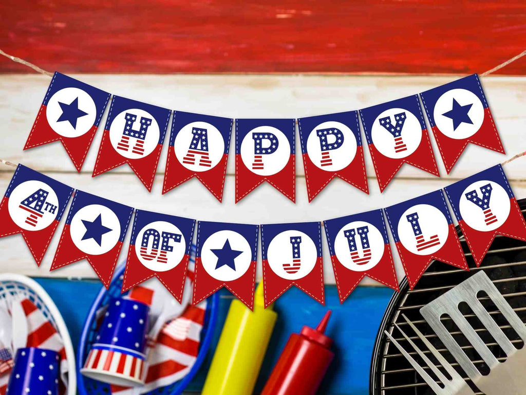 Fourth Of July Banner PRINTABLE Patriotic