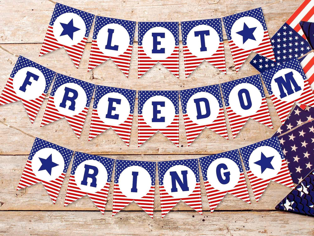 Let Freedom Ring Banner PRINTABLE Patriotic