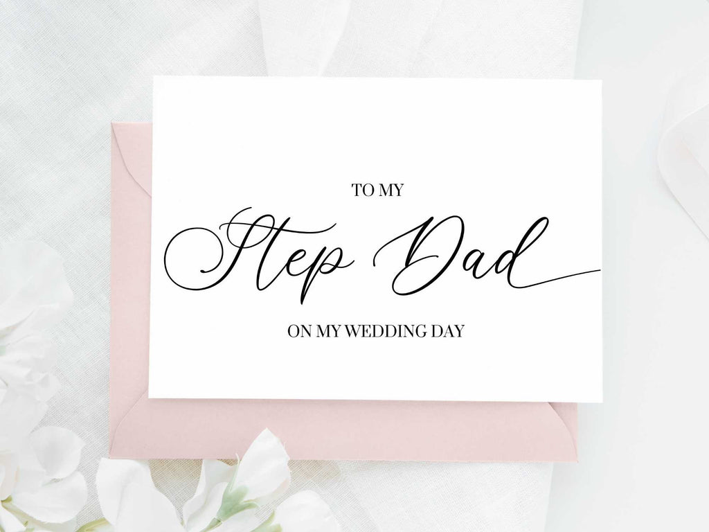 To My Step Dad On My Wedding Day Card PRINTABLE