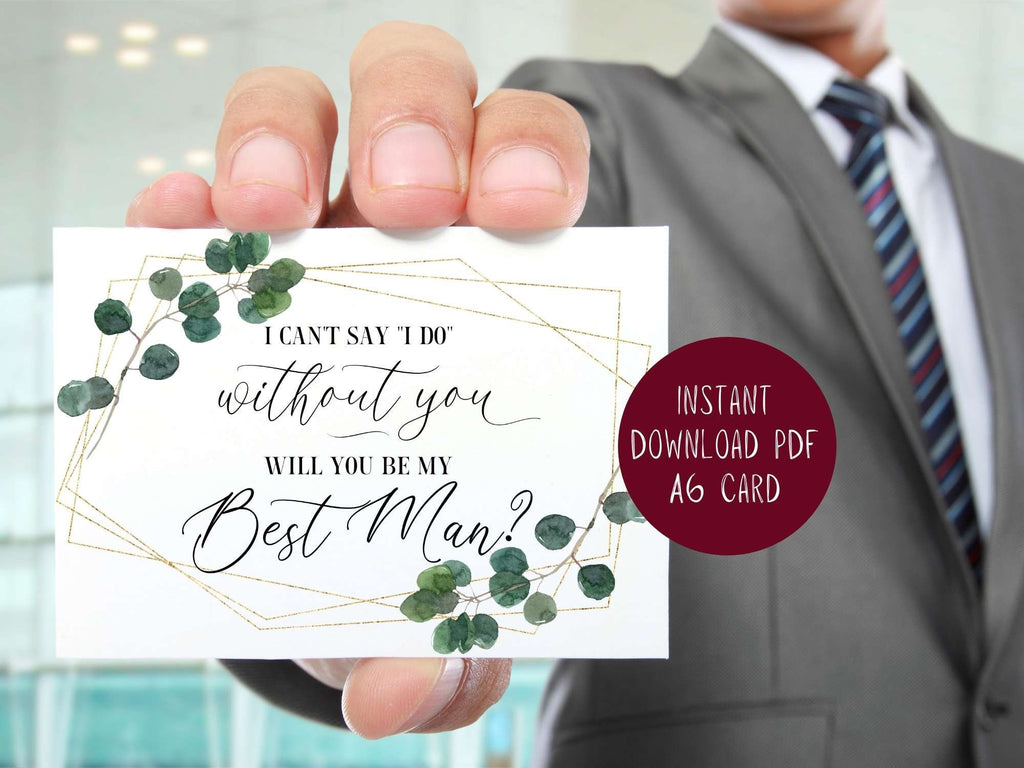 Will You Be My Best Man Cards PRINTABLE, Best Man Proposal Card, I Can