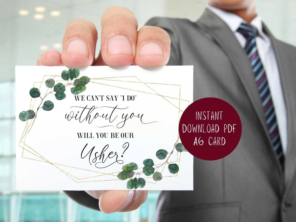 Will You Be Our Usher Card PRINTABLE, Usher Proposal Card, I Can't Say