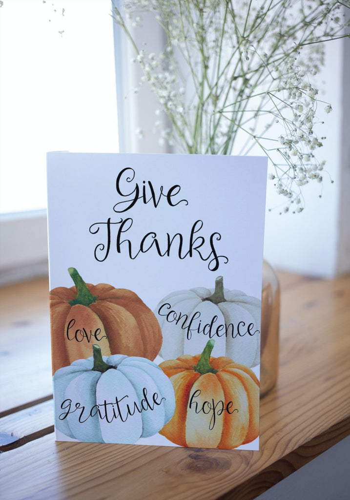 Give Thanks Card Thanksgiving Card PRINTABLE
