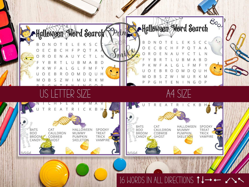 Halloween Word Search For Kids PRINTABLE
