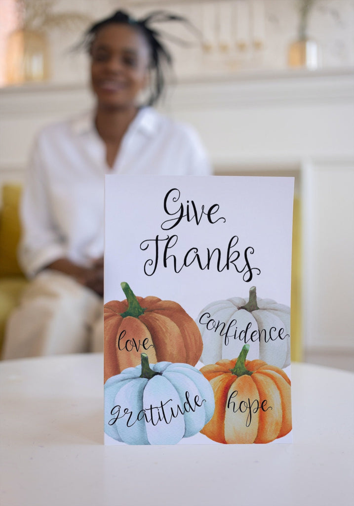 Give Thanks Card Thanksgiving Card PRINTABLE