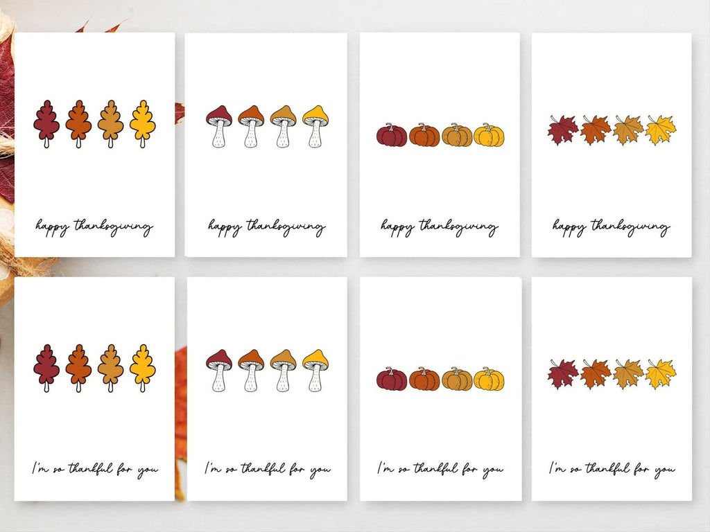 PRINTABLE Happy Thanksgiving Cards Set