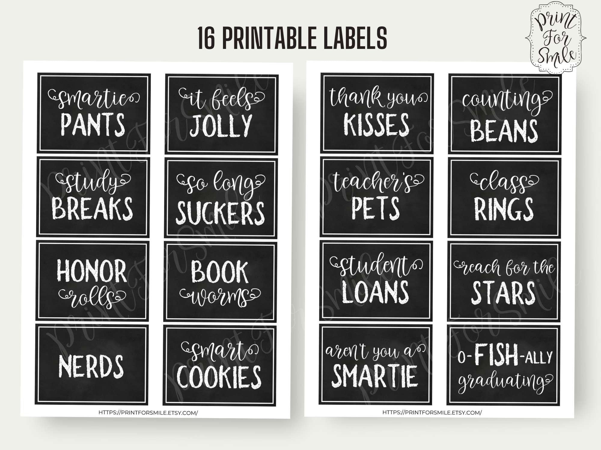 Graduation Candy Bar Labels And Sign Buffet PRINTABLE