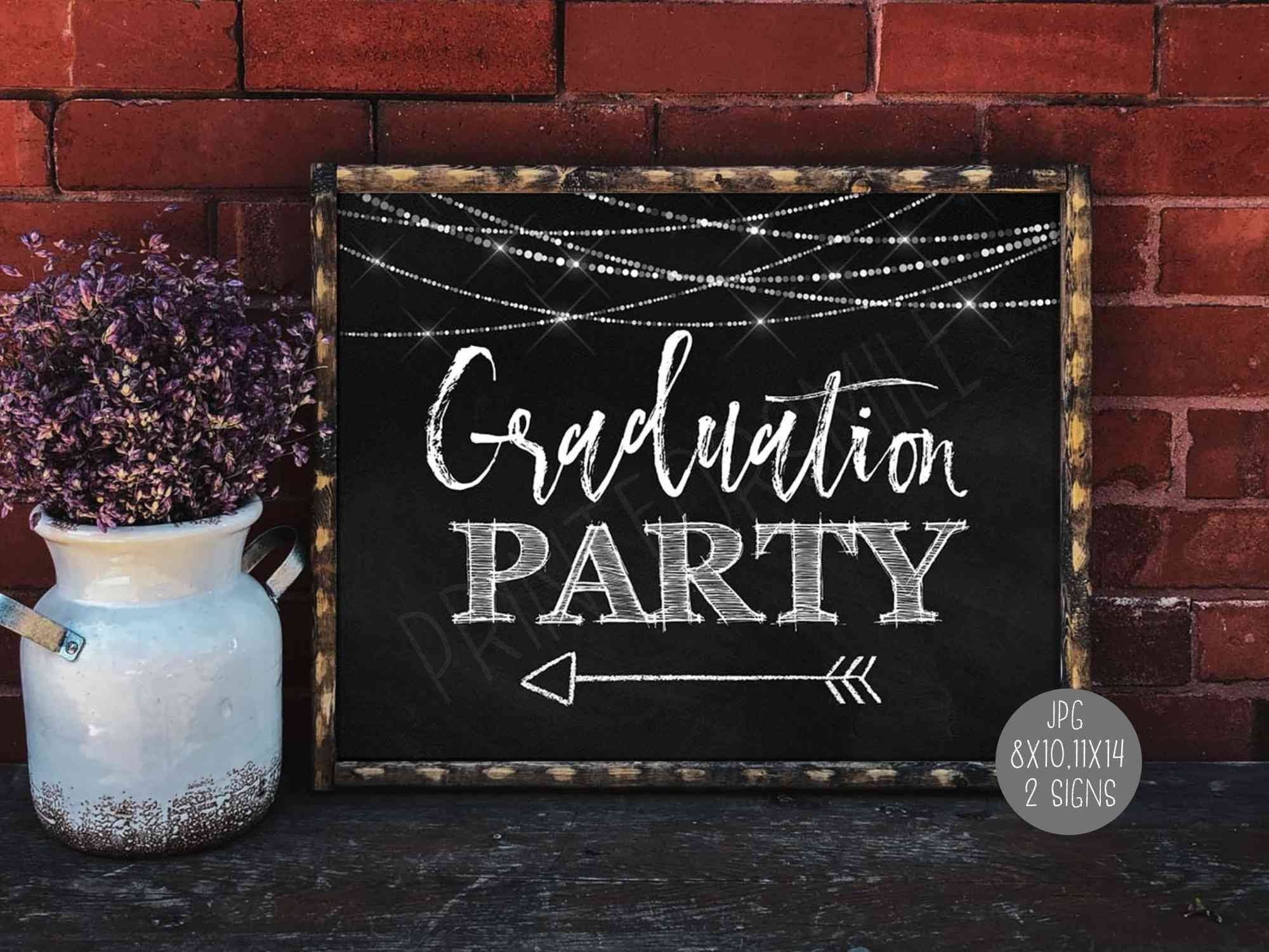 Graduation Party Direction Sign Decorations PRINTABLE