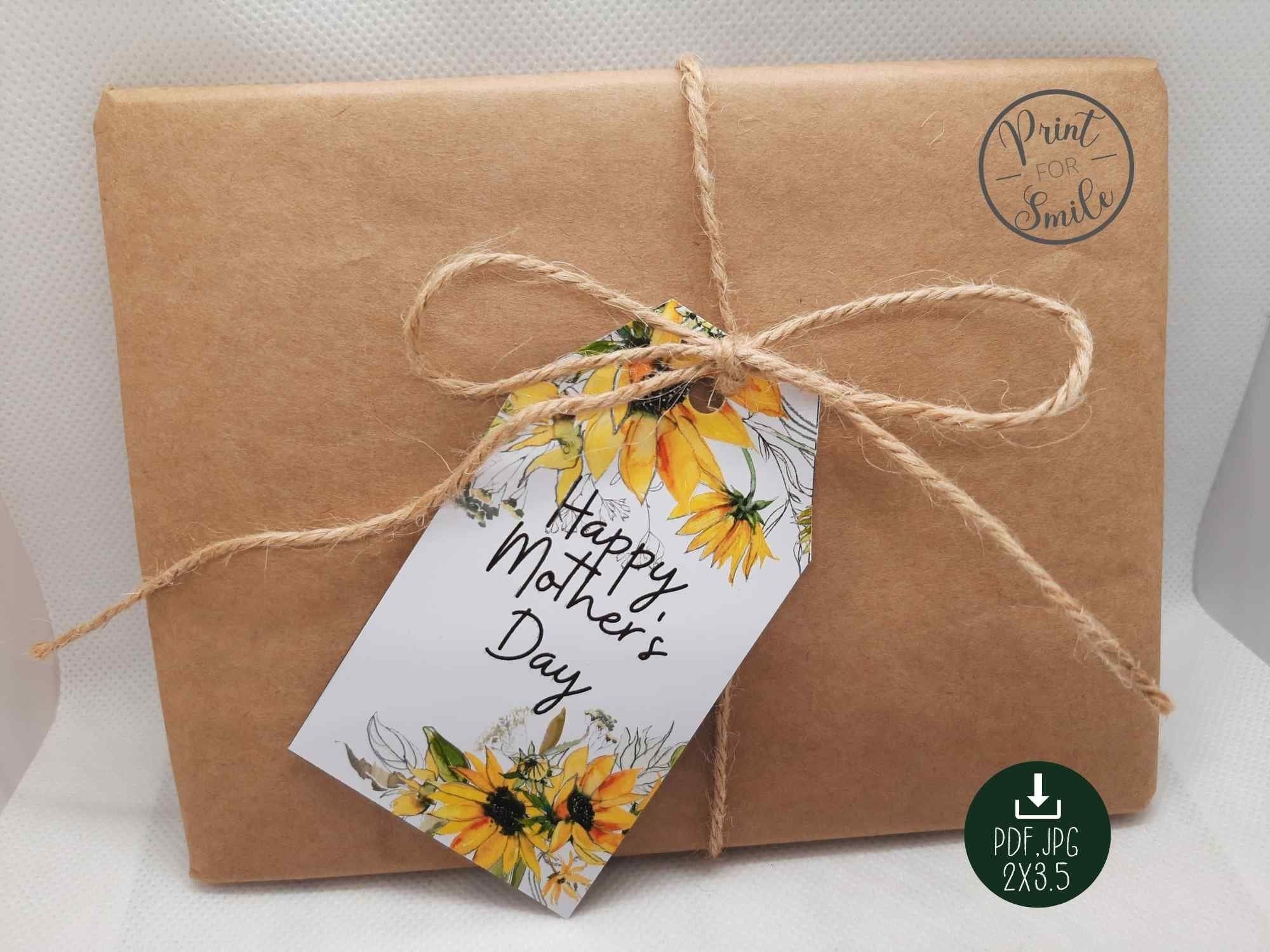 Printable Mother's Day Gift Tag Sunflower