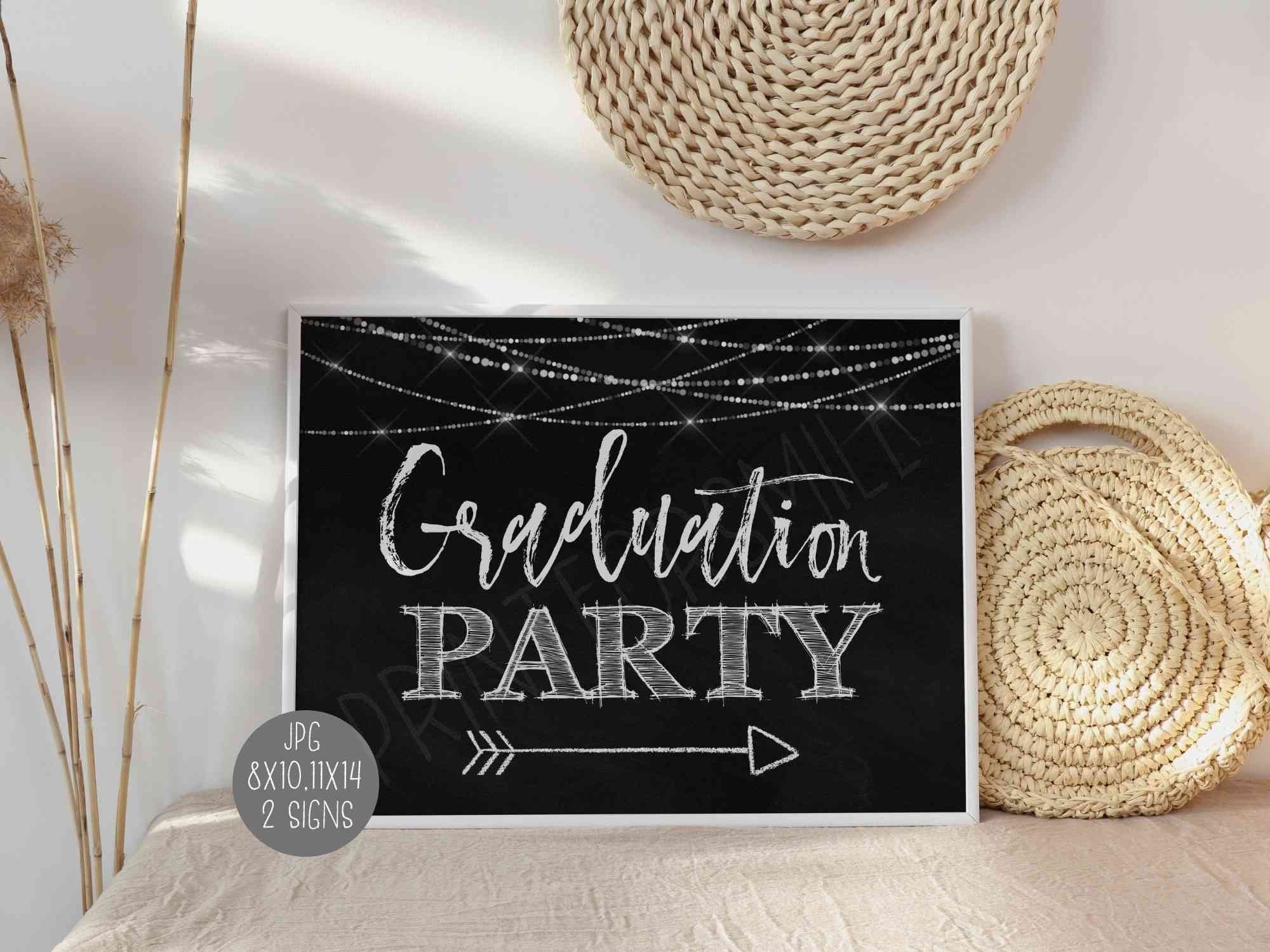 Graduation Party Direction Sign Decorations PRINTABLE