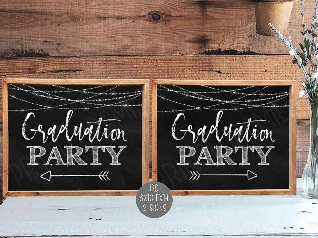 Graduation Party Direction Sign Decorations PRINTABLE