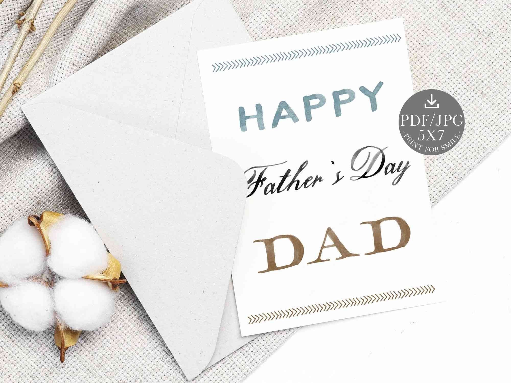 Printable Fathers Day Happy Card